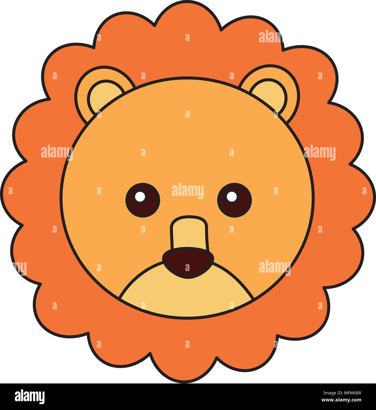 cute lion head character icon Stock Vector Image & Art - Alamy