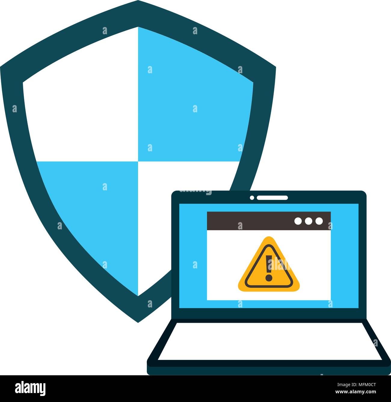 Secured laptop Stock Vector Images - Alamy