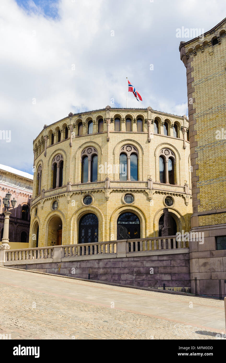 Stortinget, the seat of Norway's parliament, Oslo, Norway Stock Photo ...