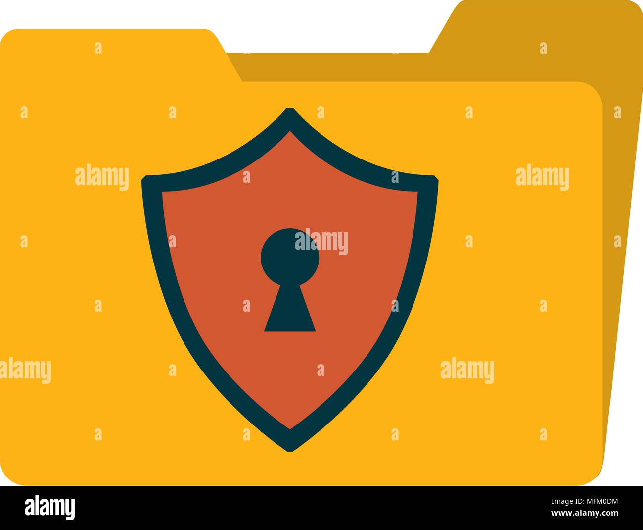 folder with shield guard Stock Vector Image & Art - Alamy