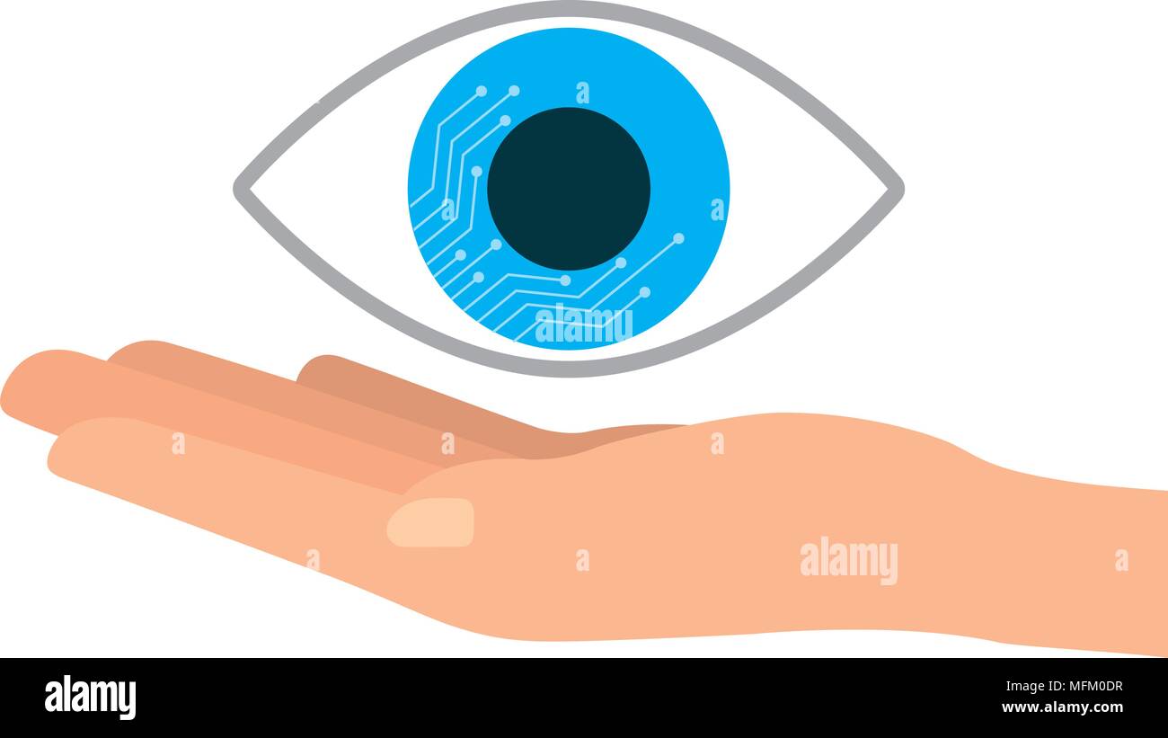hand lifting eye human isolated icon Stock Vector Image & Art - Alamy