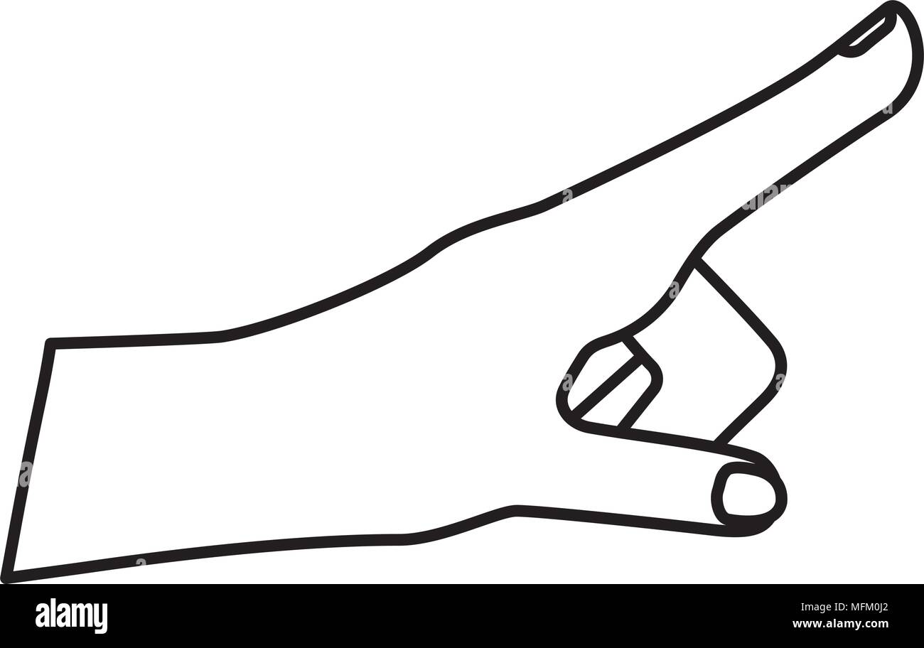 Hand holding up index finger Stock Vector Images - Alamy