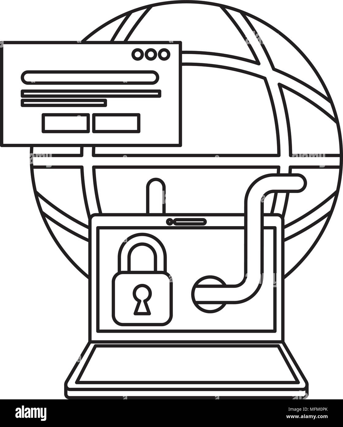 cyber security concept Stock Vector Image & Art - Alamy