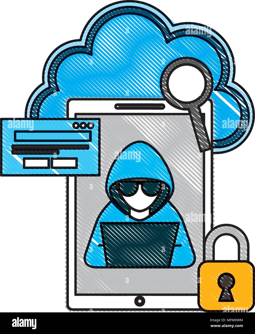 cyber security concept Stock Vector Image & Art - Alamy