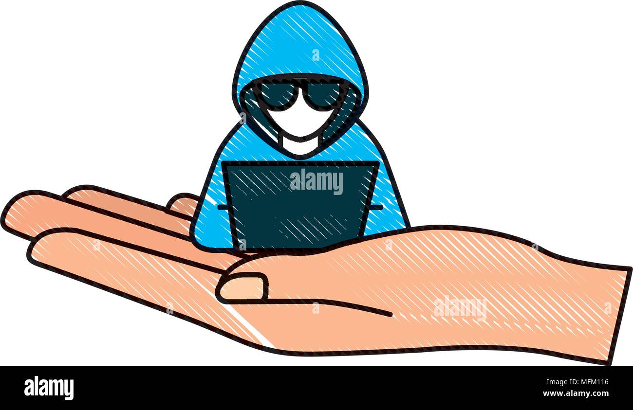 Cyber security at work Stock Vector Images - Alamy