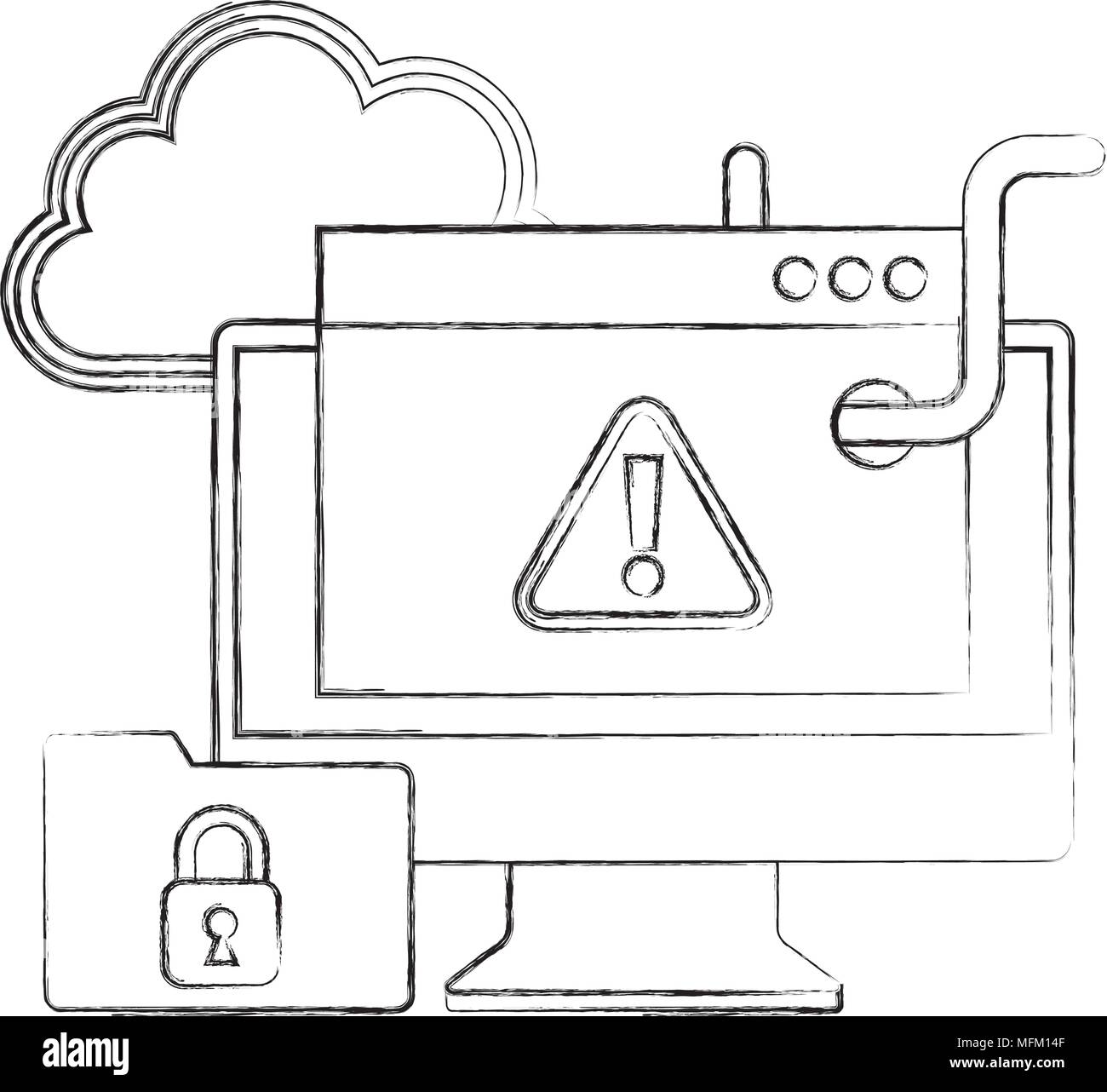 cyber security concept Stock Vector Image & Art - Alamy