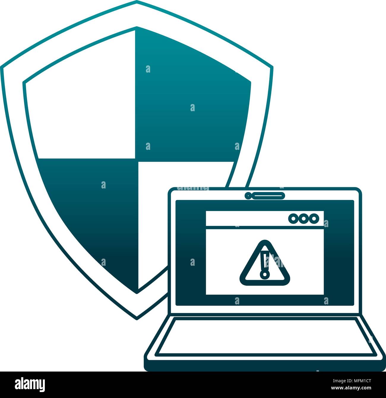 Secured laptop Stock Vector Images - Alamy