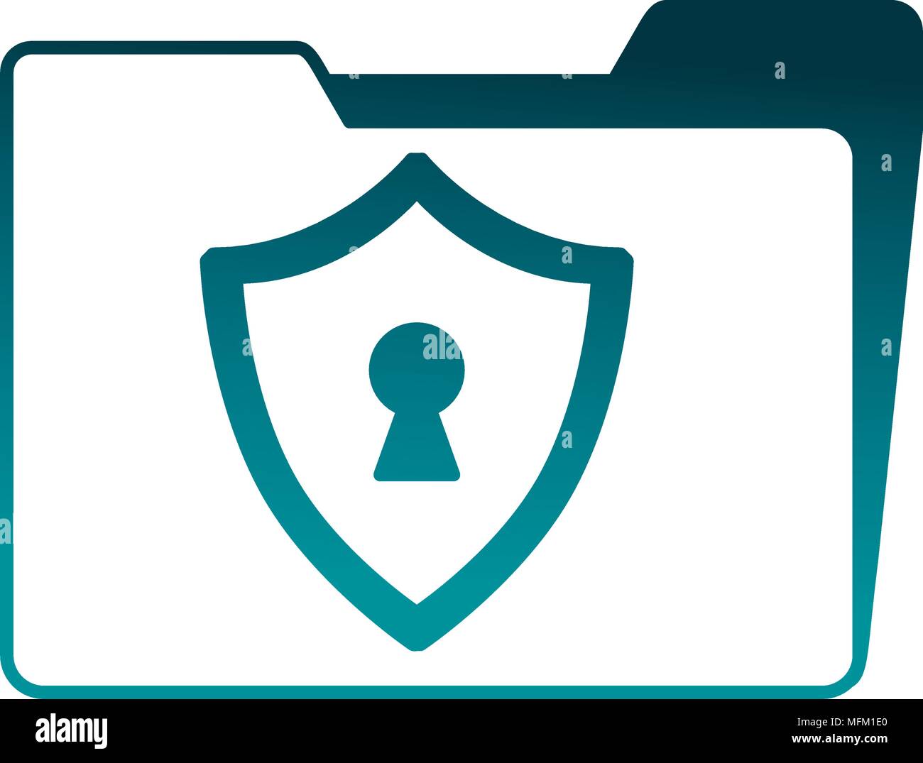 folder with shield guard Stock Vector Image & Art - Alamy