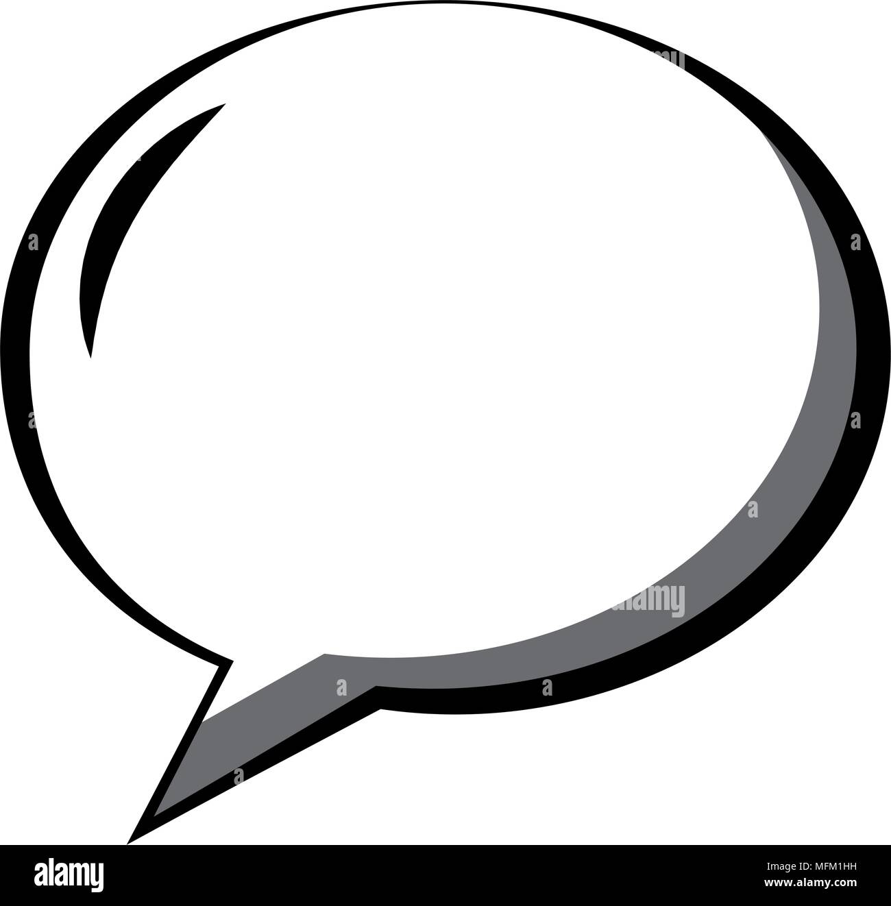 speech bubble with oval shaped icon Stock Vector Image & Art - Alamy