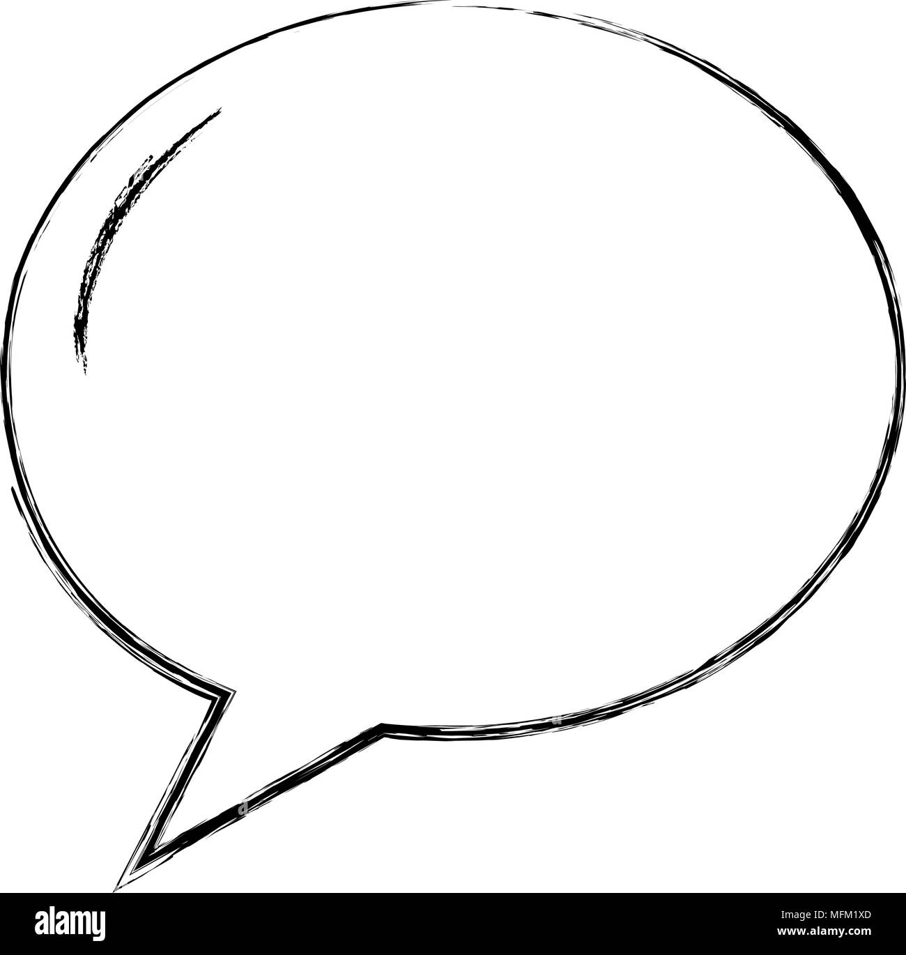 Speech balloon oval empty Black and White Stock Photos & Images - Alamy