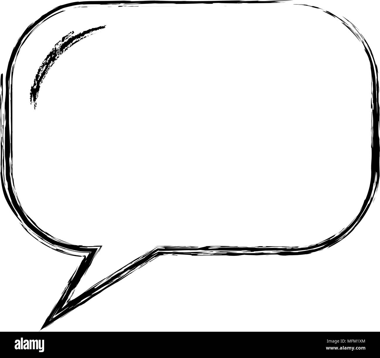 speech bubble with rectangle shaped icon Stock Vector Image & Art - Alamy