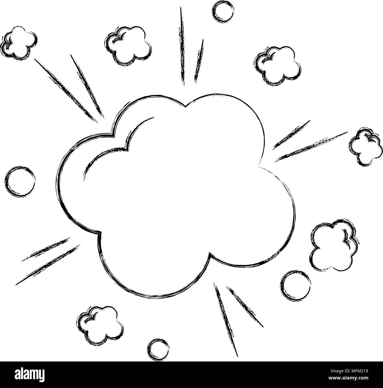 cloud speech bubble comic style Stock Vector Image & Art - Alamy