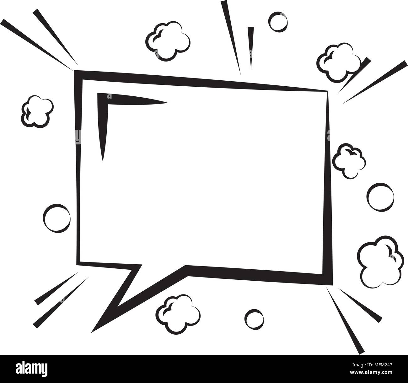 Cartoon clouds thought bubble Cut Out Stock Images & Pictures - Alamy