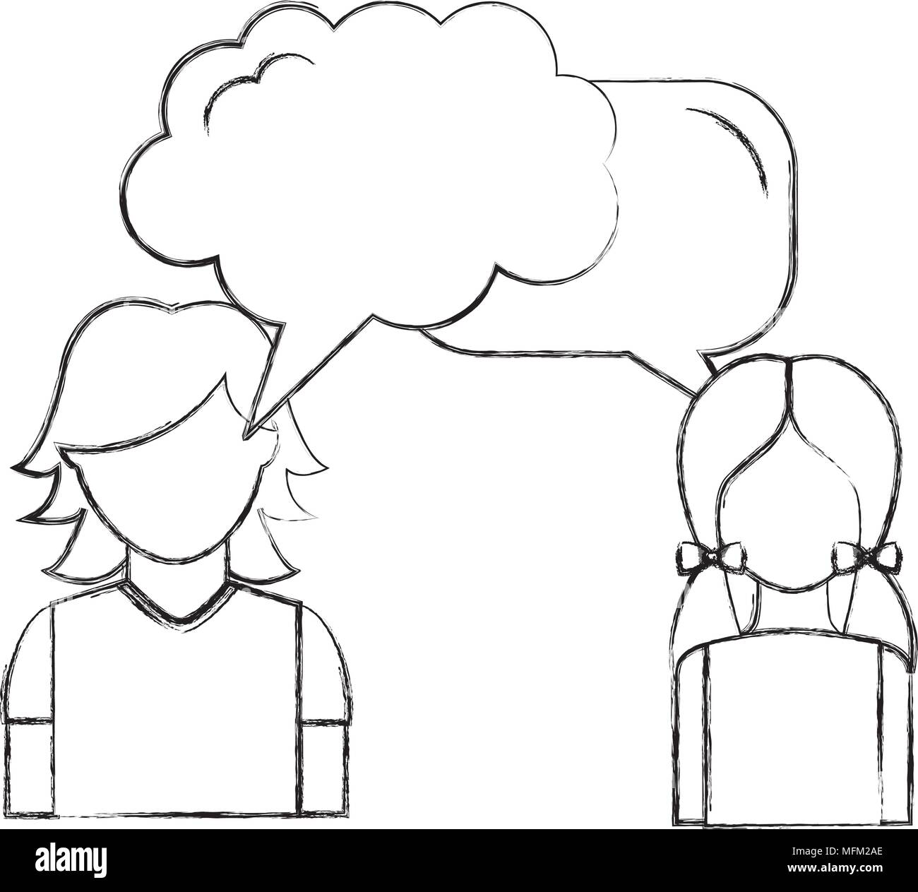 Cartoon boy question bubble Black and White Stock Photos & Images - Alamy
