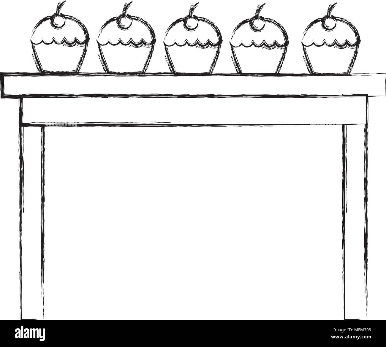 Table of snacks Stock Vector Images - Alamy