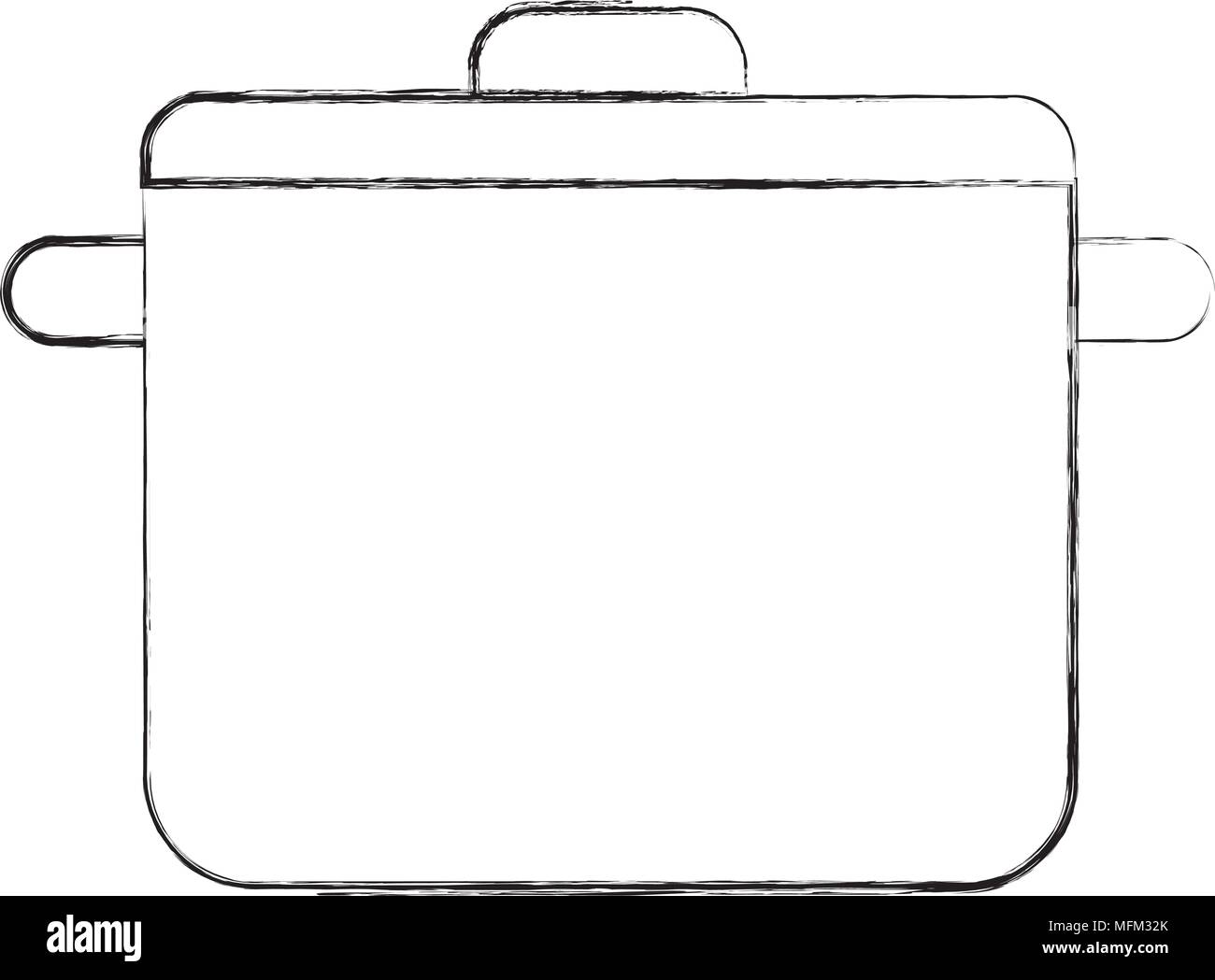 kitchen pot with cap utensil preparation Stock Vector Image & Art - Alamy