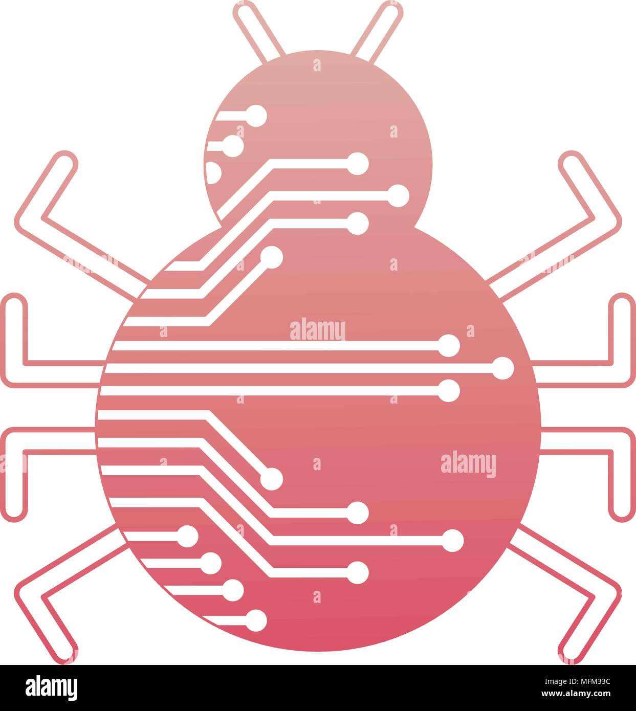 cyber security virus bug attack system Stock Vector Image & Art - Alamy