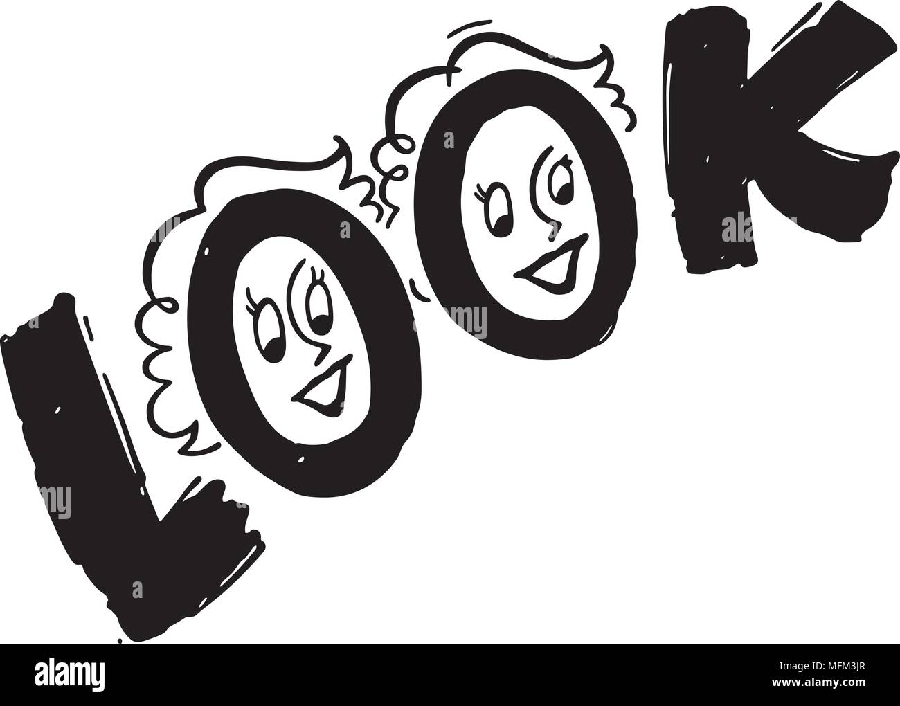 1950 look Stock Vector Images - Alamy