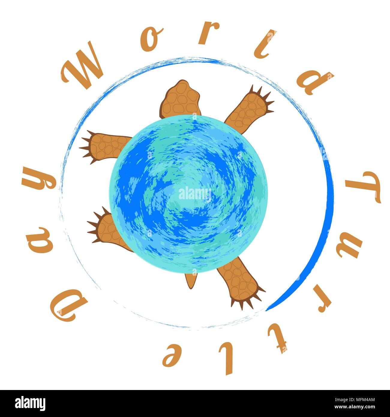 World Turtle Day. Reptile turtle. Land tortoise. View from above ...