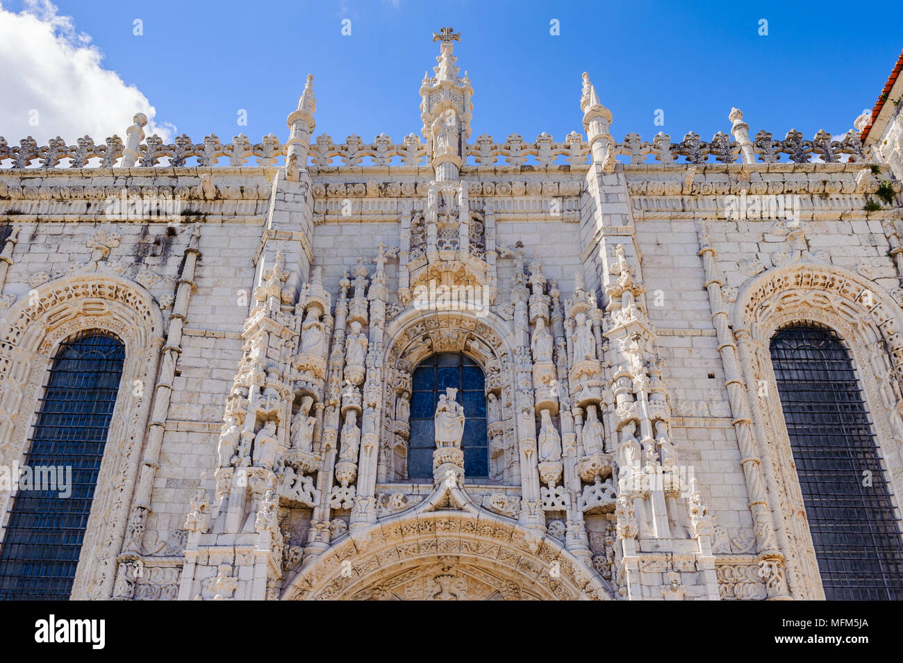 Part of the Jeronimos Monastery or Hieronymites Monastery in Lisbon ...