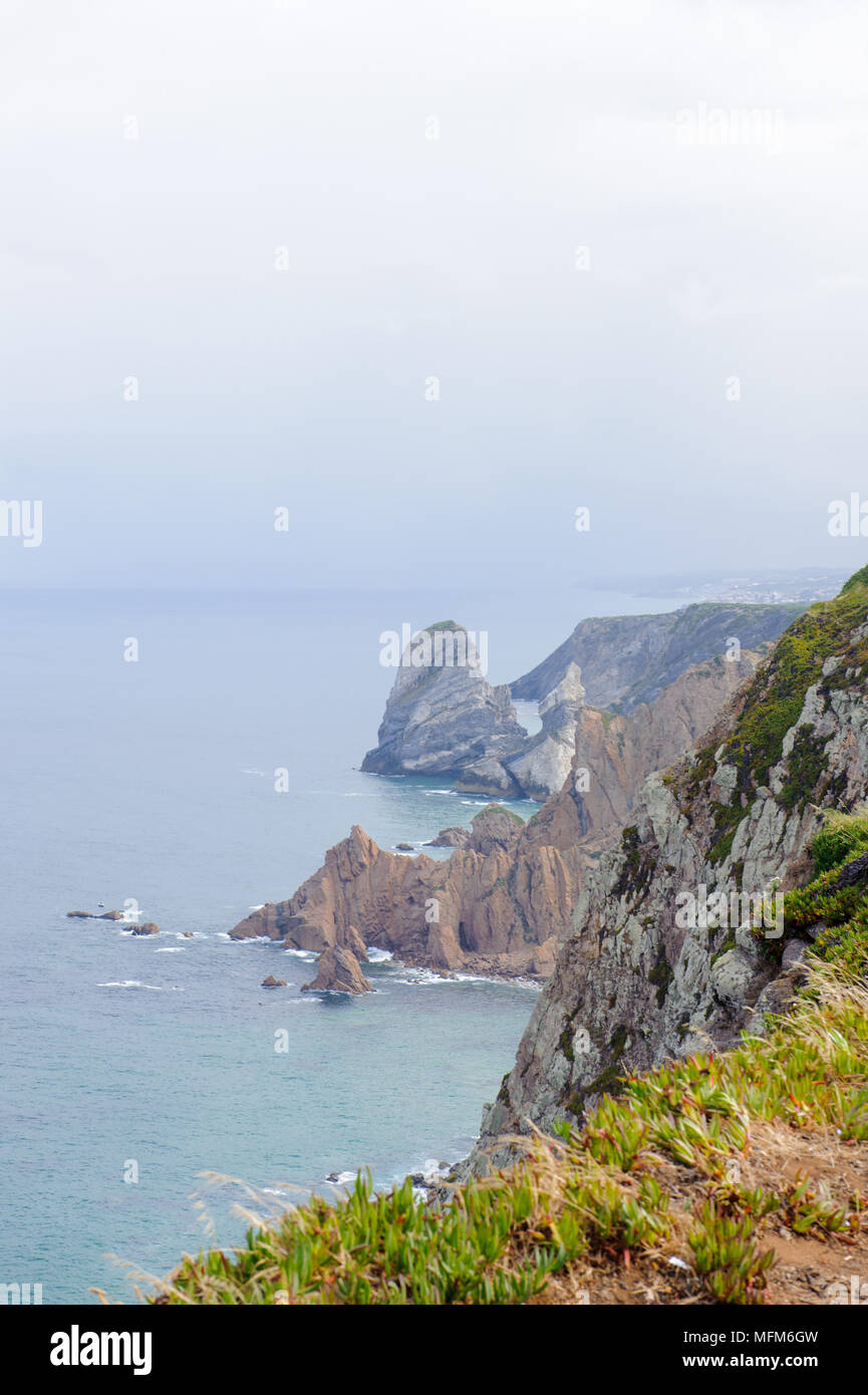 Rocks of Cape Roca, the westernmost extent of continental Europe Stock ...