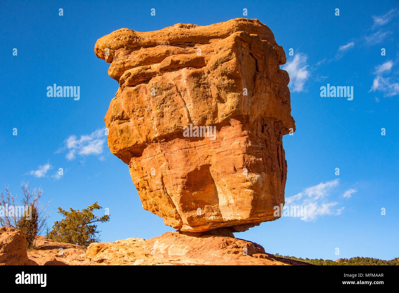 Balanced Rock at the Garden of the Gods in Colorado Springs, Colorado ...