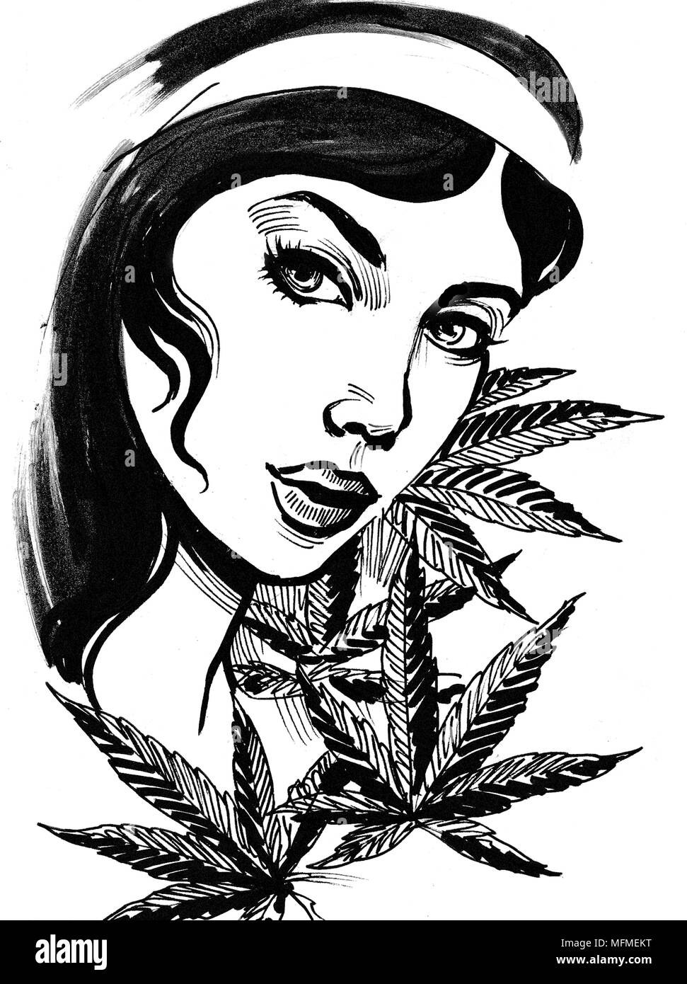 Female Marijuana Leaf Clip Art