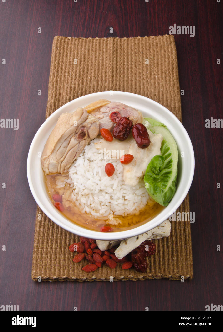 Chicken Rice on the background, asia food Stock Photo - Alamy