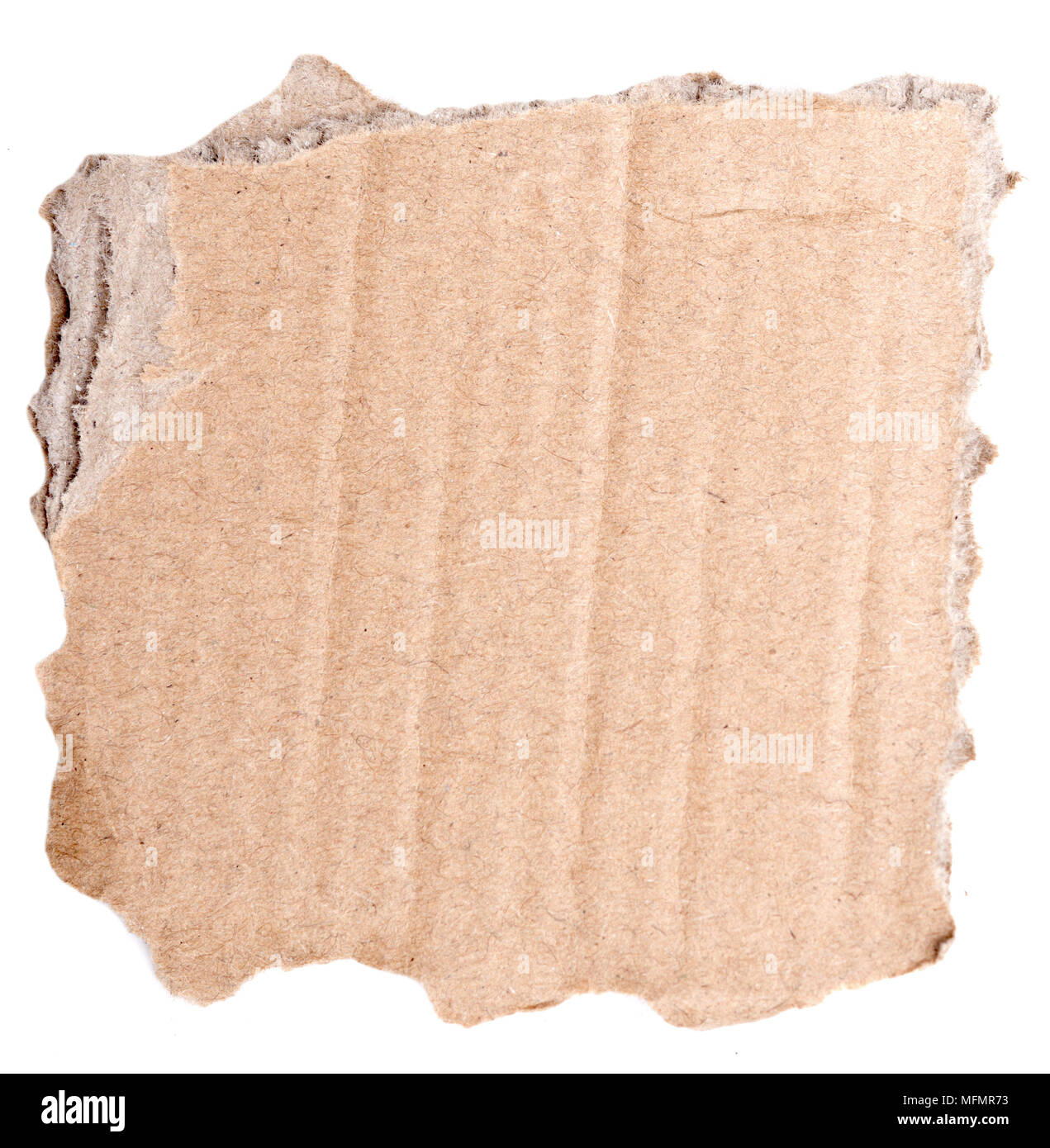 Piece of cardboard isolated on white background Stock Photo - Alamy