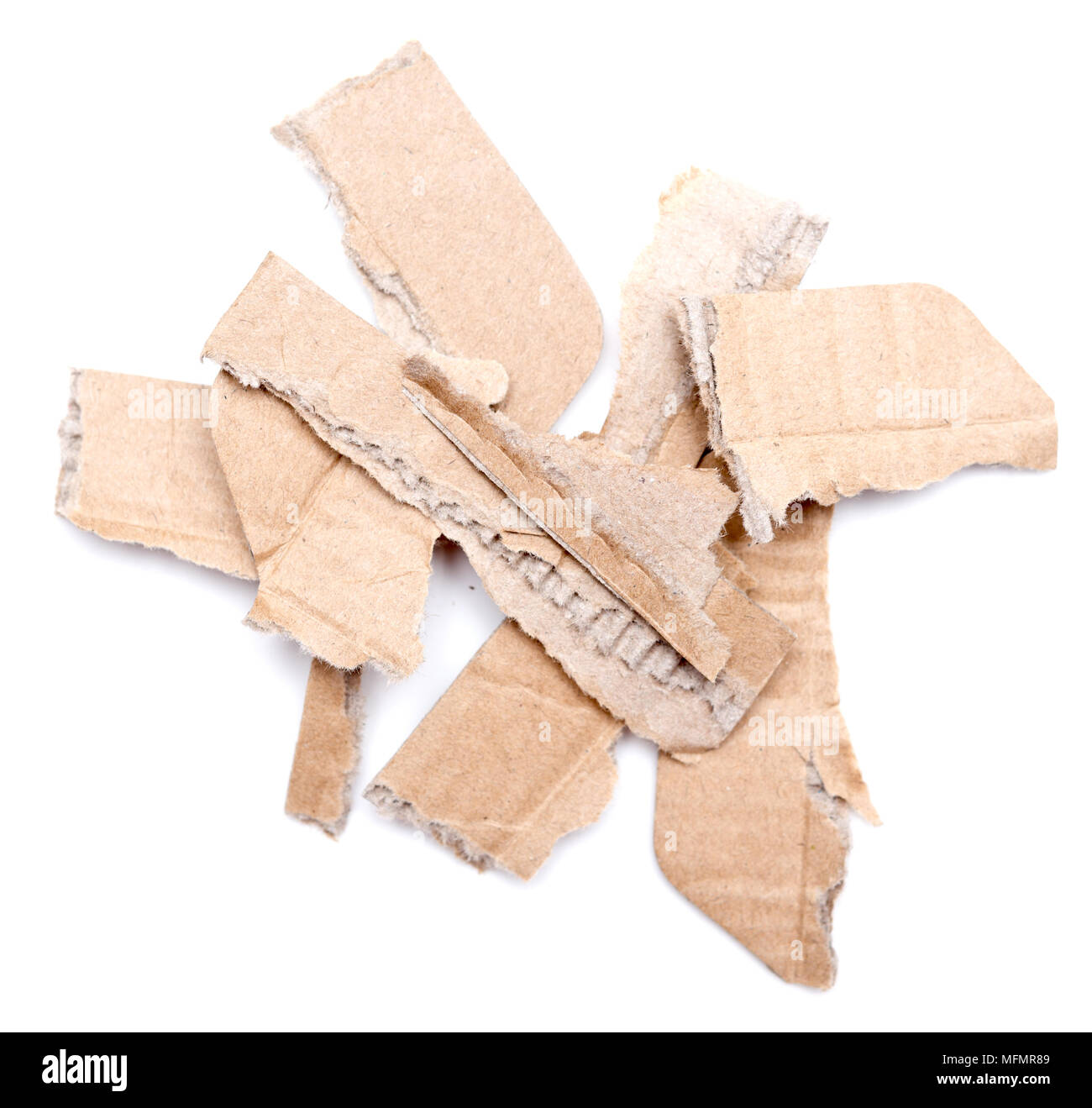 Pile of torn paper isolated on white background Stock Photo - Alamy