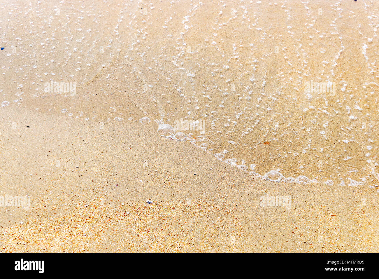 Wave on sand beach Stock Photo - Alamy