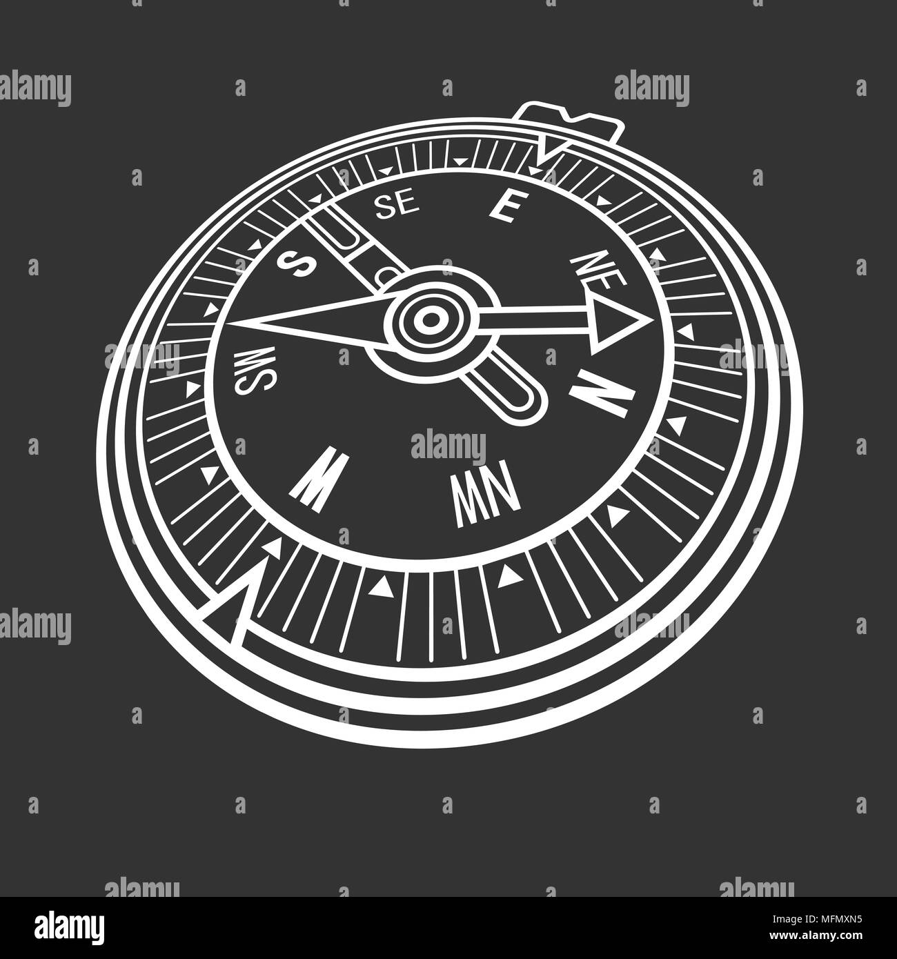 Compass map nobody Black and White Stock Photos & Images - Alamy
