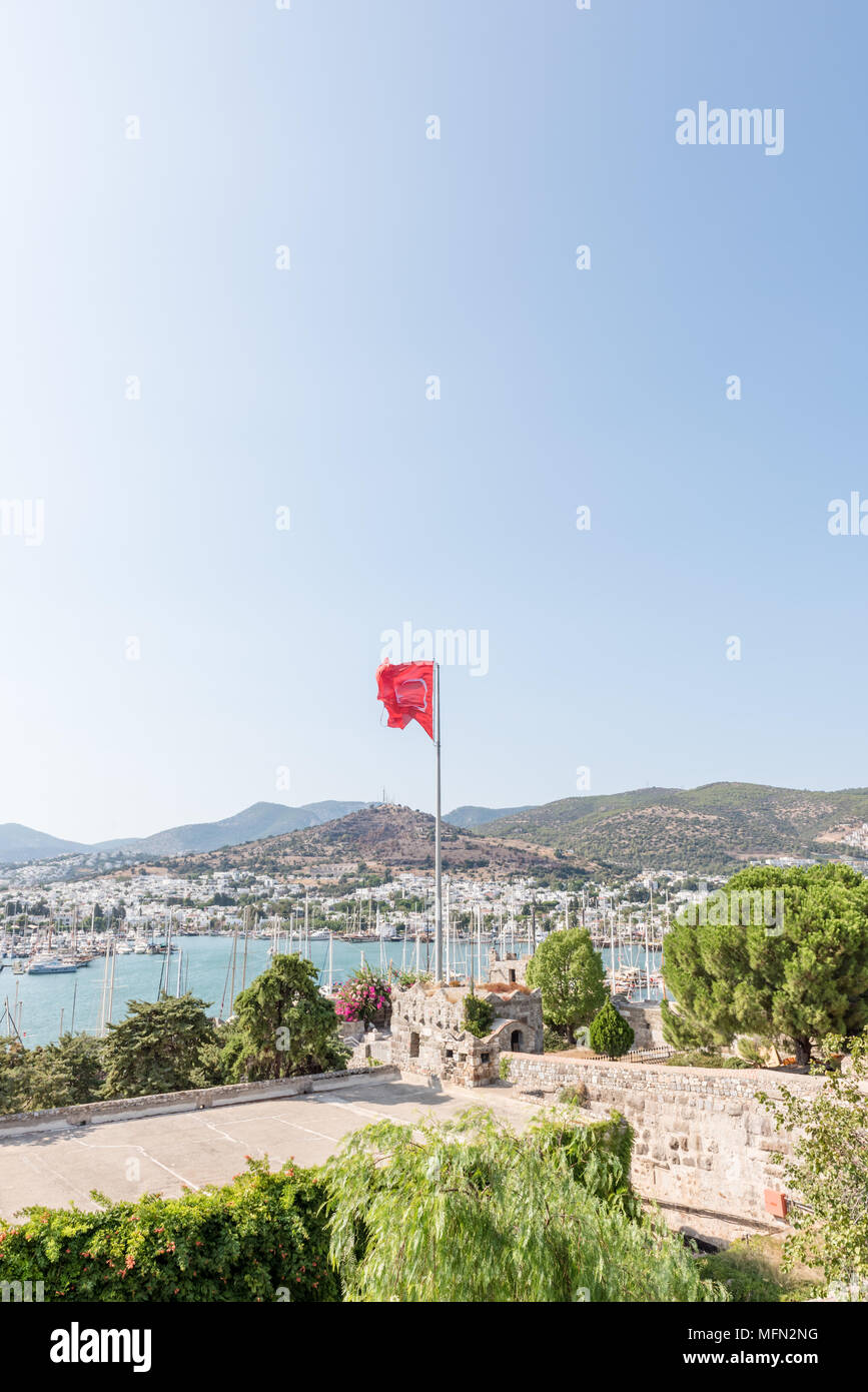 Aerial view turkish flag waving hi-res stock photography and images - Alamy