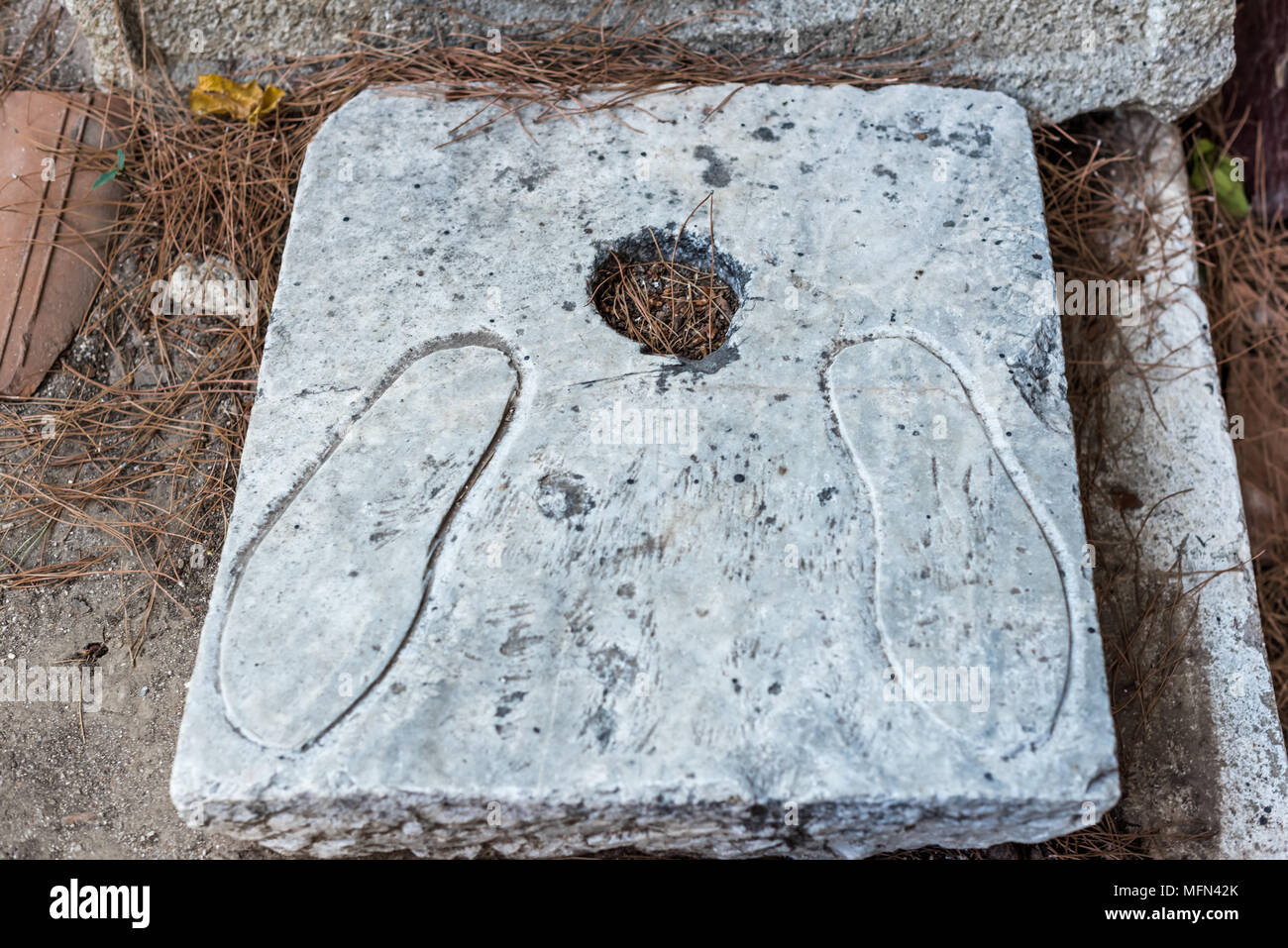 Latrines or public toilets in Castle of St. Peter or Bodrum Castle ...