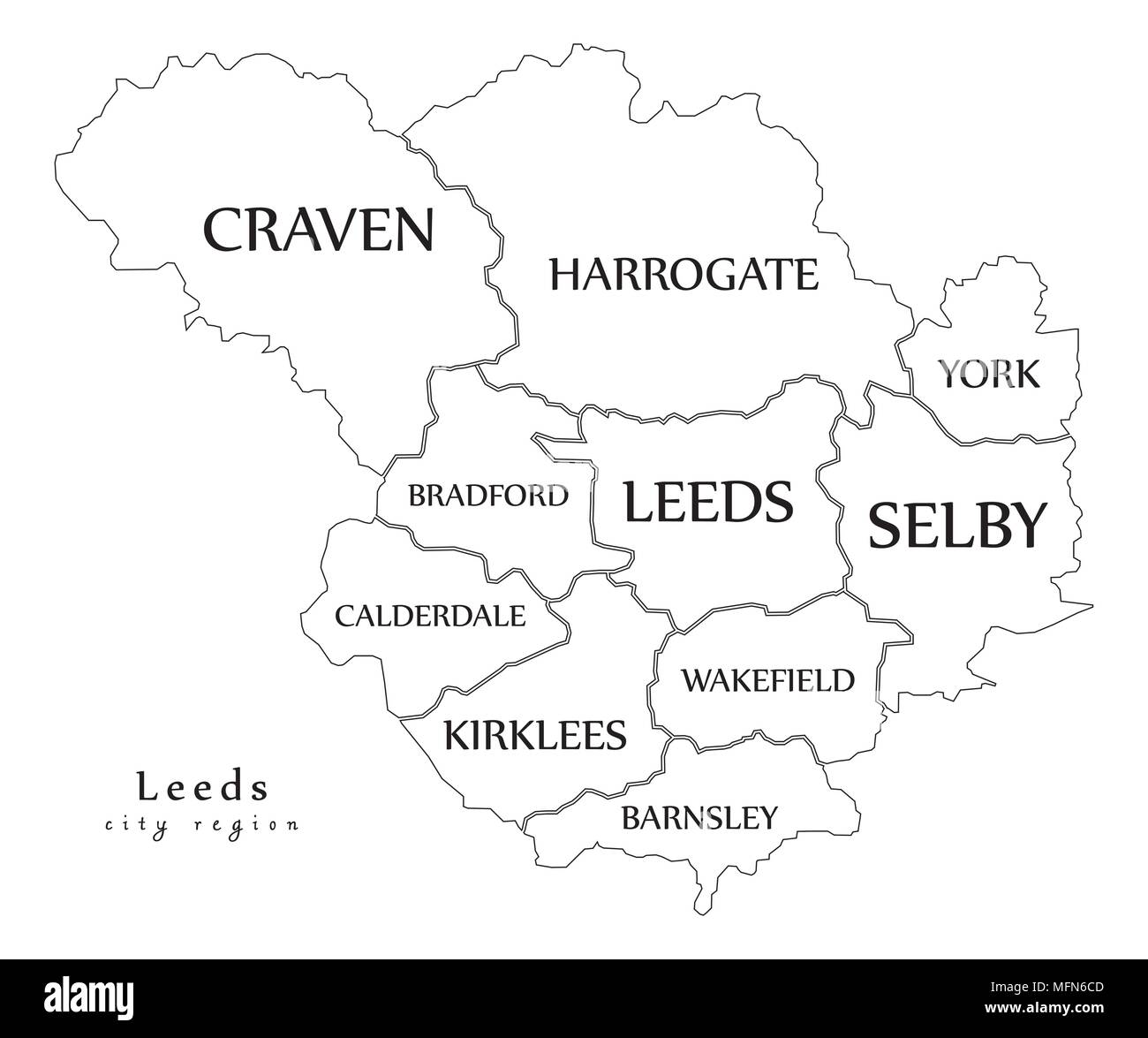 Outline of uk counties Stock Vector Images - Alamy