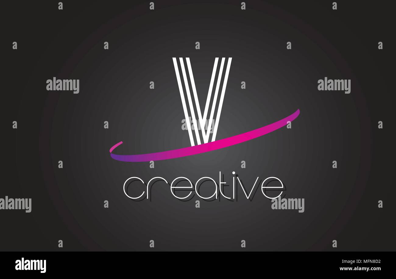 Purple letter v logo hi-res stock photography and images - Alamy