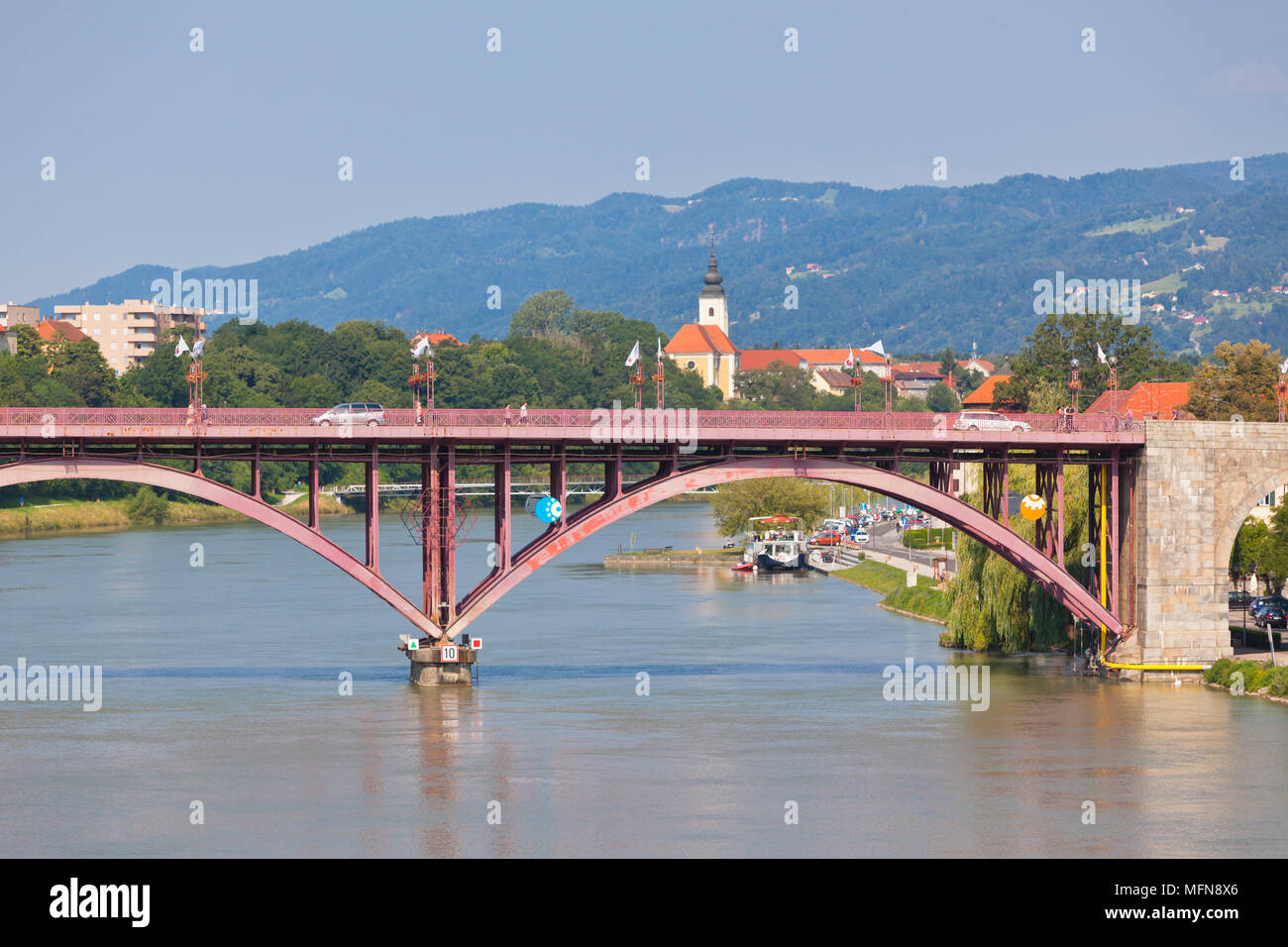 Skyline of Maribor city in the sunny day, Slovenia Stock Photo - Alamy