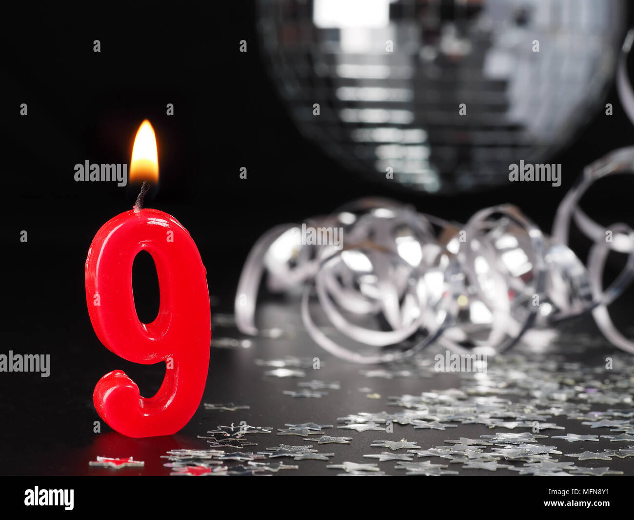 Birthday number 9 hi-res stock photography and images - Alamy