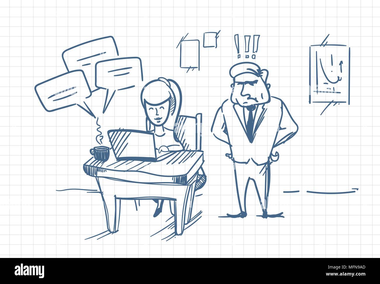 Office argument computer Stock Vector Images - Alamy