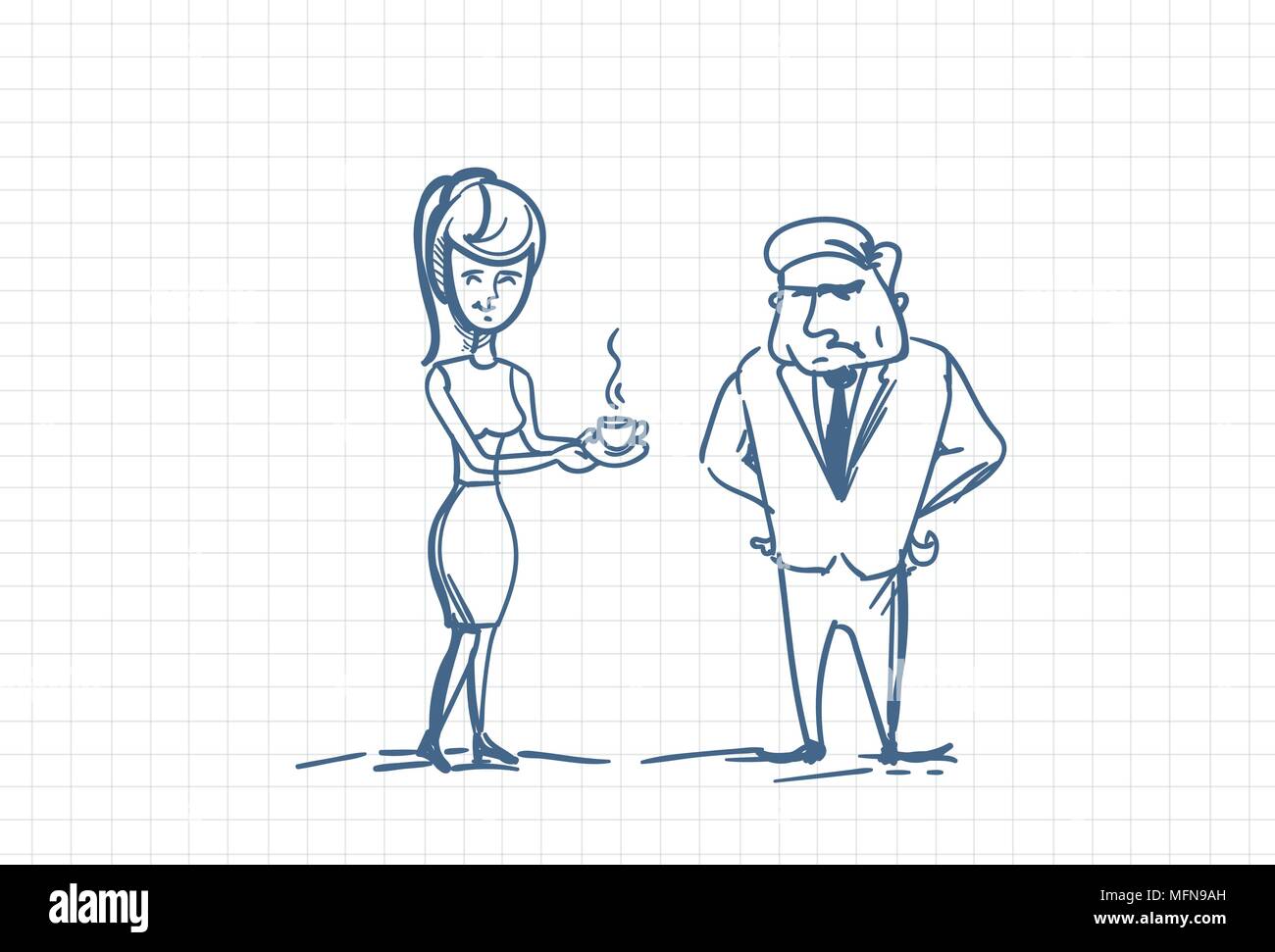 Male boss female secretary Cut Out Stock Images & Pictures - Alamy