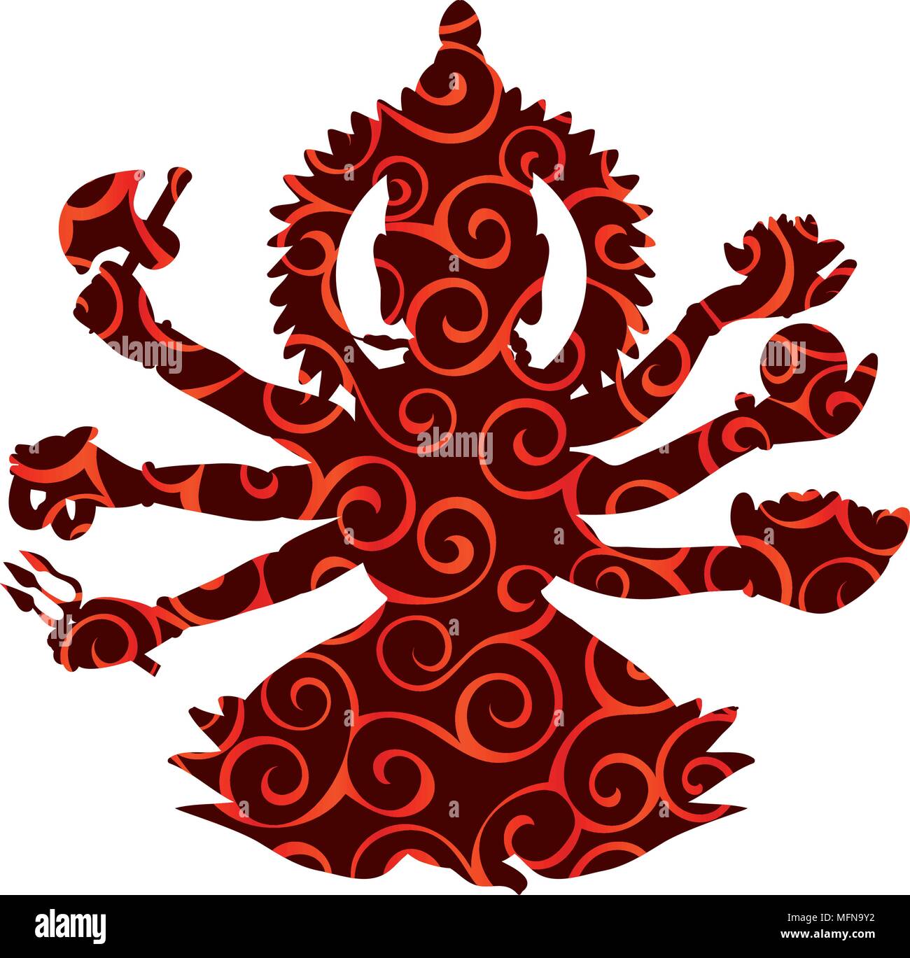 Shiva pattern silhouette traditional religion spirituality. Vector ...
