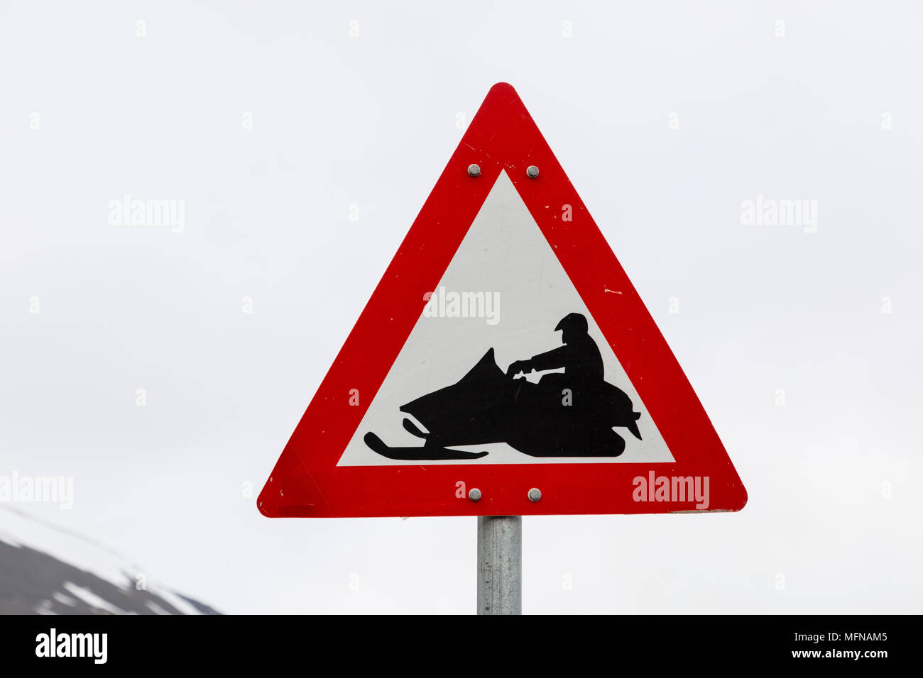 Road sign winter snowmobile traffic hi-res stock photography and images ...