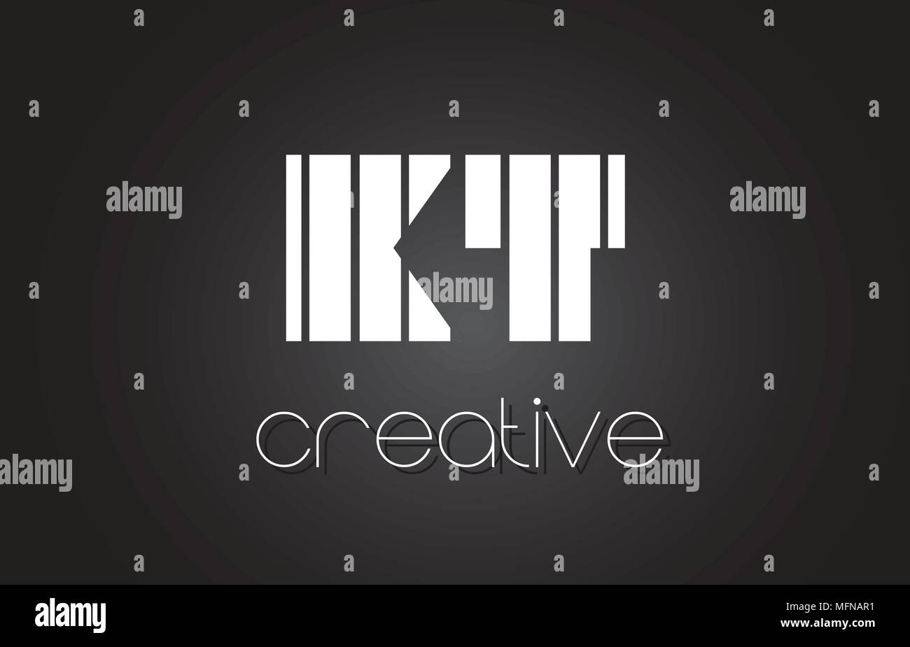 KT K T Creative Letter Logo Design With White and Black Lines Stock ...