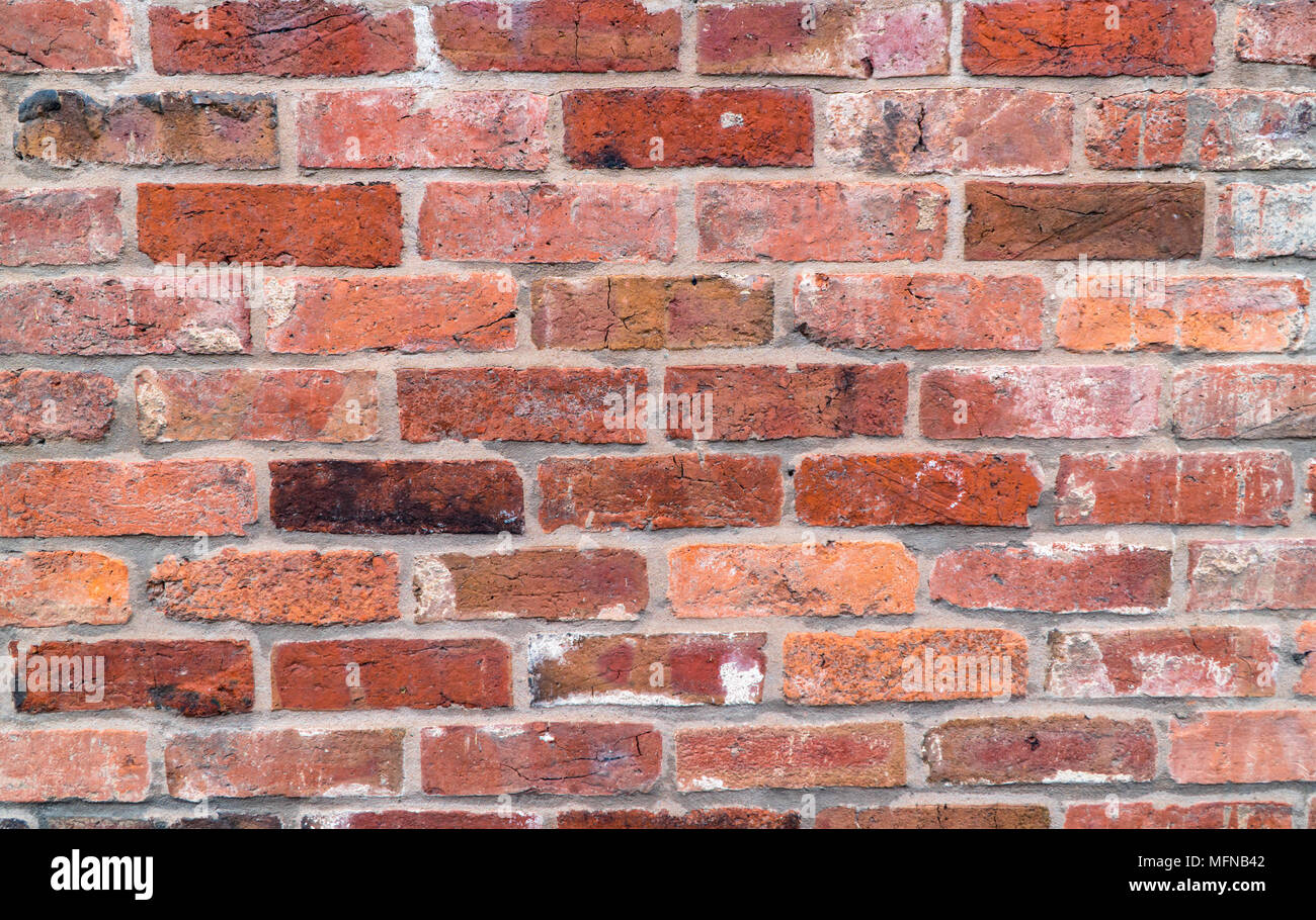 Old repointed red brick wall Stock Photo - Alamy