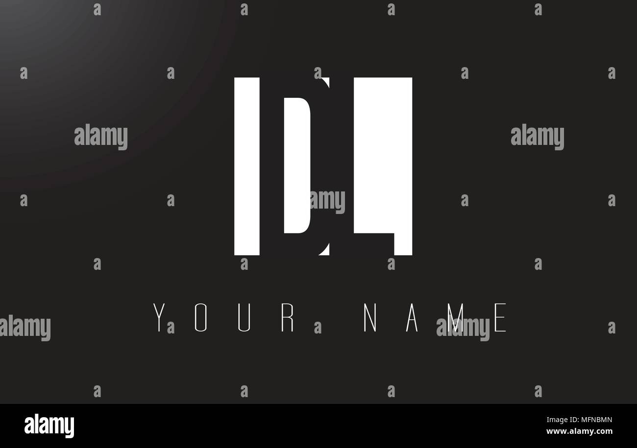 DL Letter Logo With Black and White Letters Negative Space Design Stock ...
