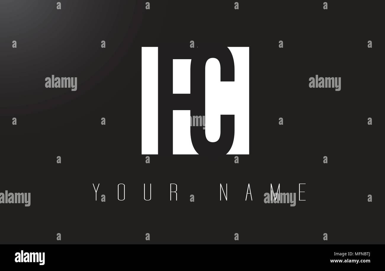 FC Letter Logo With Black and White Letters Negative Space Design Stock ...