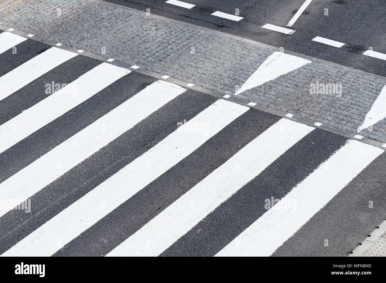 Zebra crossing on the road Stock Photo - Alamy