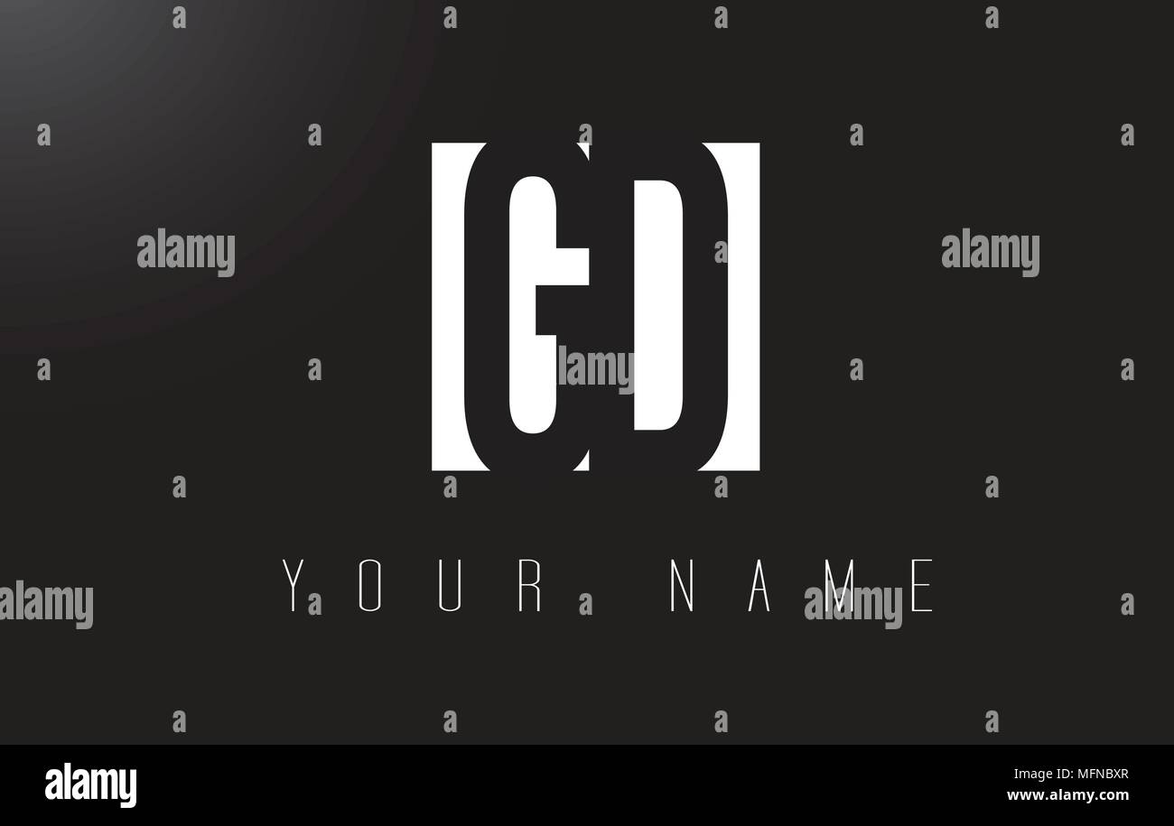 GD Letter Logo With Black and White Letters Negative Space Design Stock ...