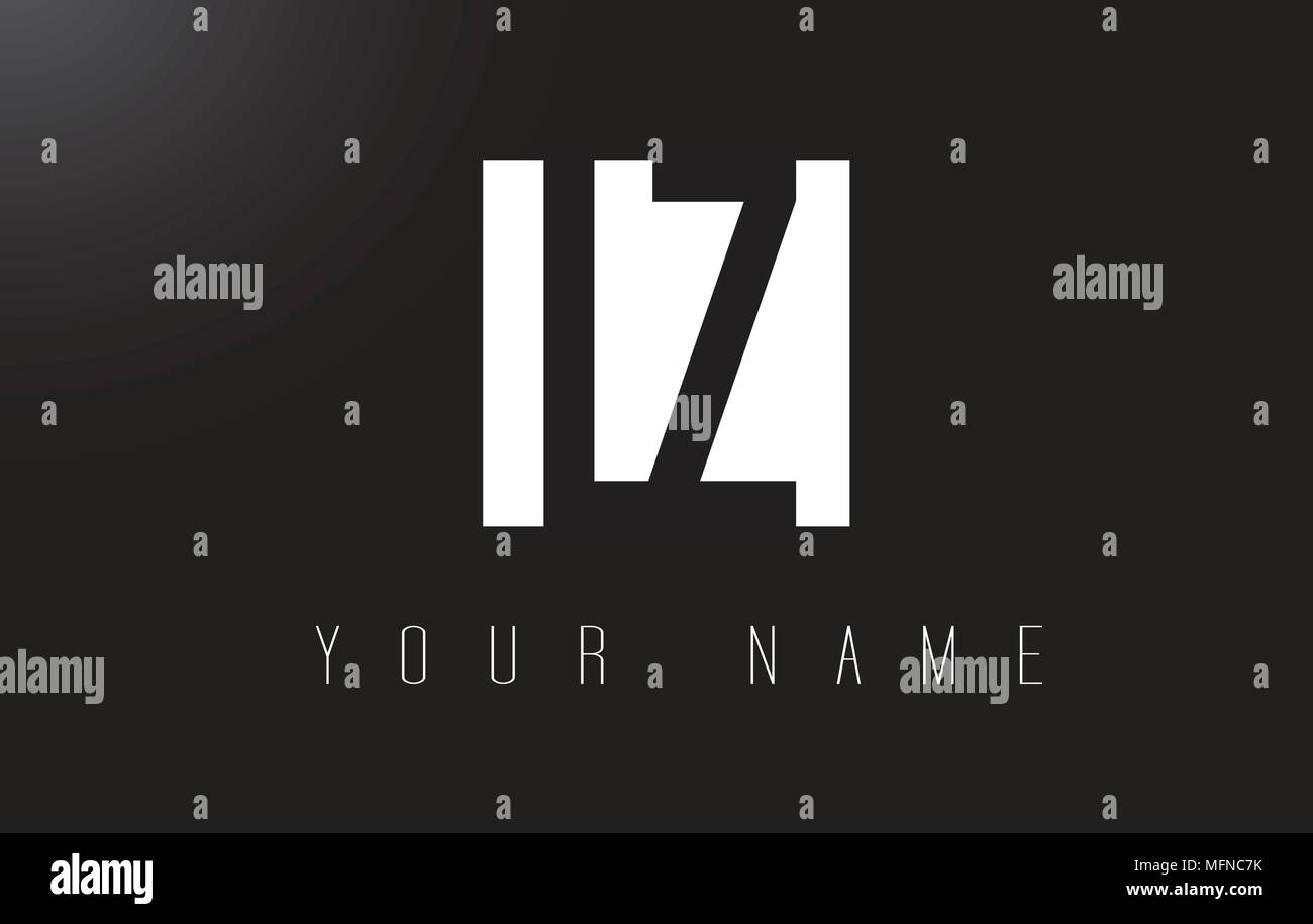 LZ Letter Logo With Black and White Letters Negative Space Design Stock ...