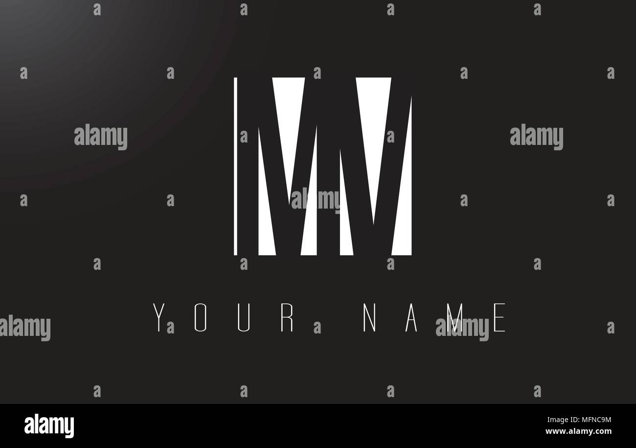 MV Letter Logo With Black and White Letters Negative Space Design Stock Vector Image & Art - Alamy